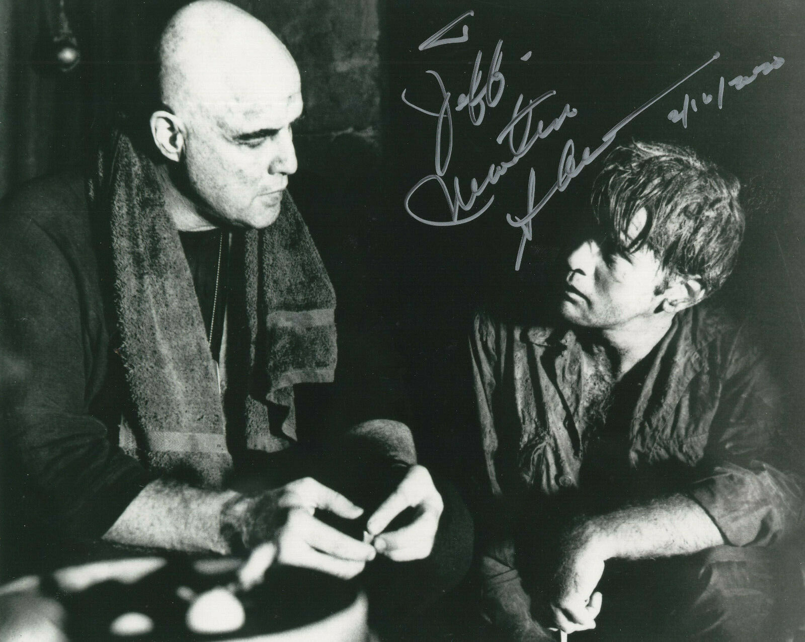 MARTIN SHEEN HAND SIGNED 8x10 PHOTO+COA WITH MARLON BRANDO TO JEFF ...
