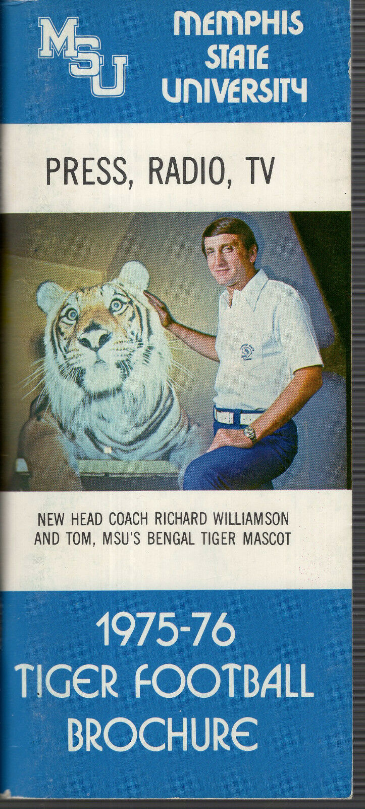 MEMPHIS STATE 1975-76 FOOTBALL MEDIA GUIDE NICE CONDITION VINTAGE+RARE ...