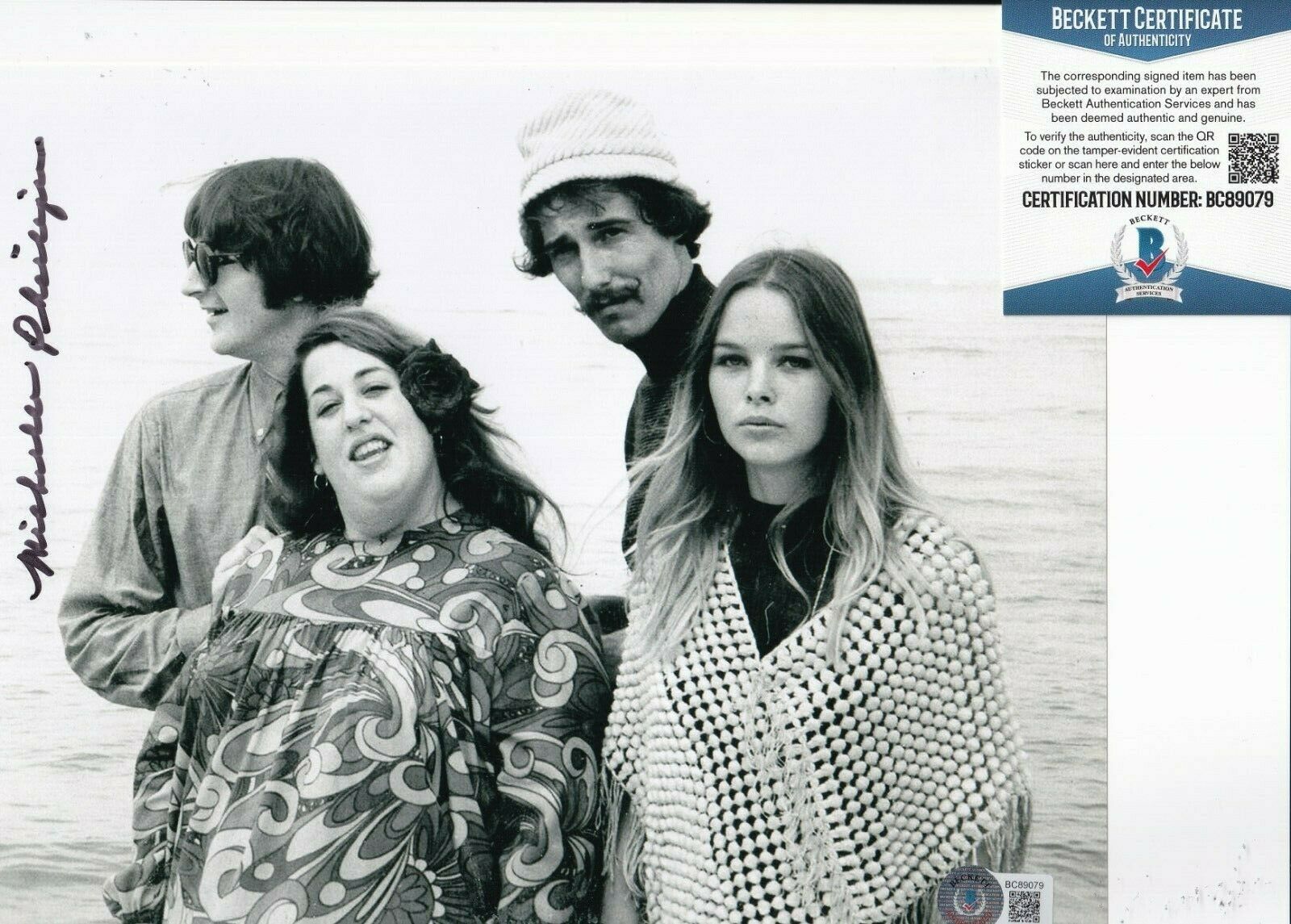 MICHELLE PHILLIPS signed (DENNY DOHERTY) Star 8X10 photo BECKETT BAS ...