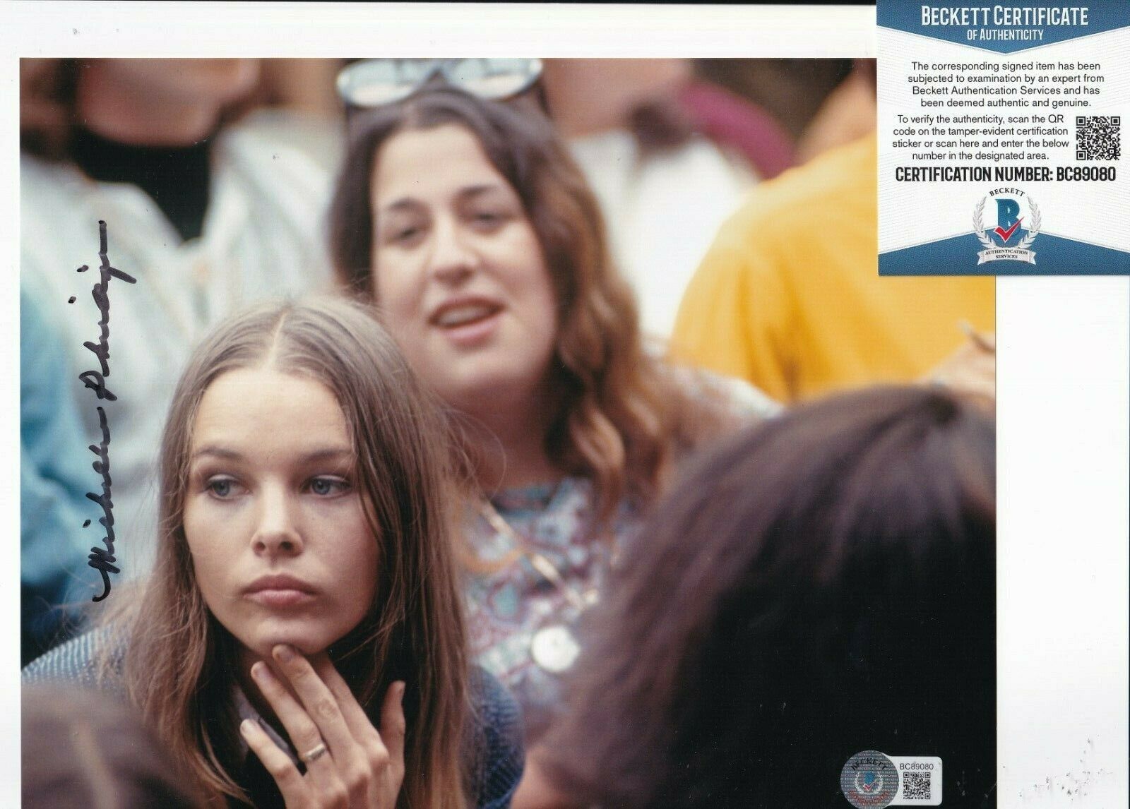 MICHELLE PHILLIPS signed (DENNY DOHERTY) Star 8X10 photo BECKETT BAS ...
