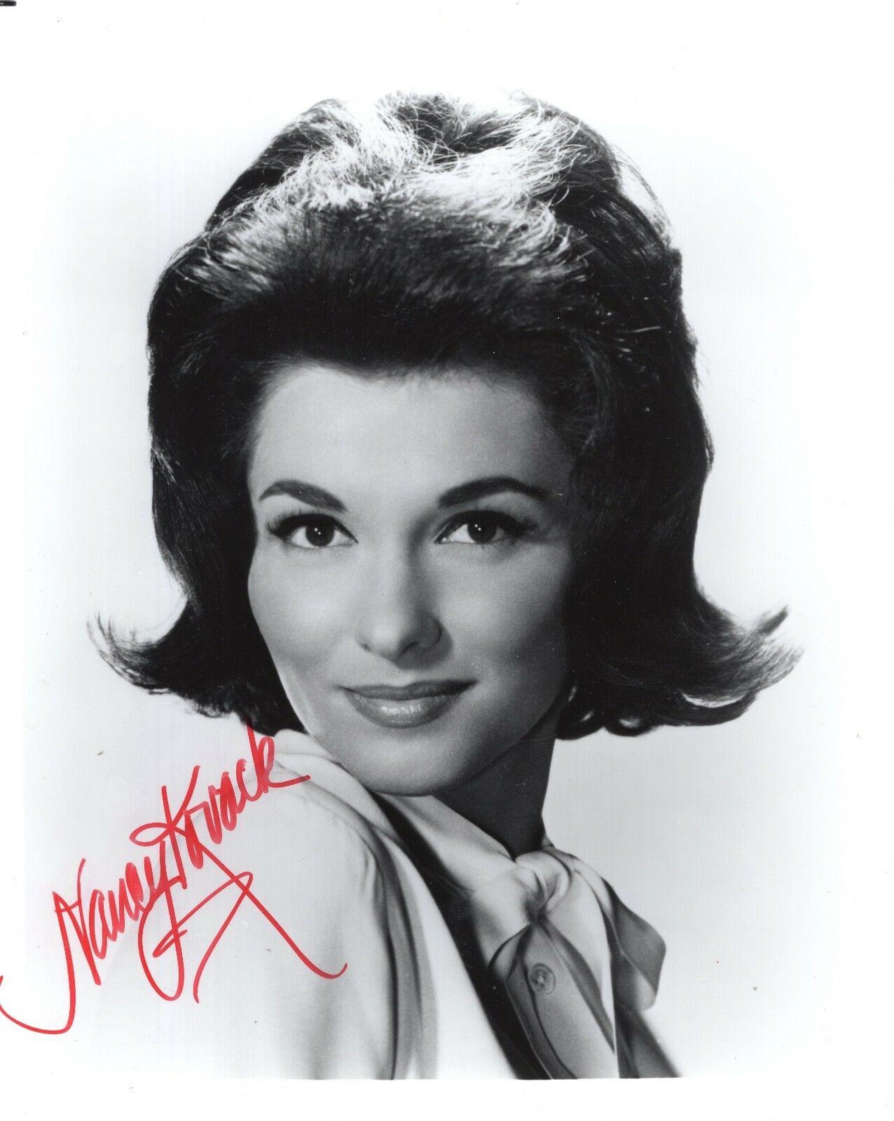 Nancy Kovack Hand Signed 8x10 Photo Coa Gorgeous Young Pose Autographia