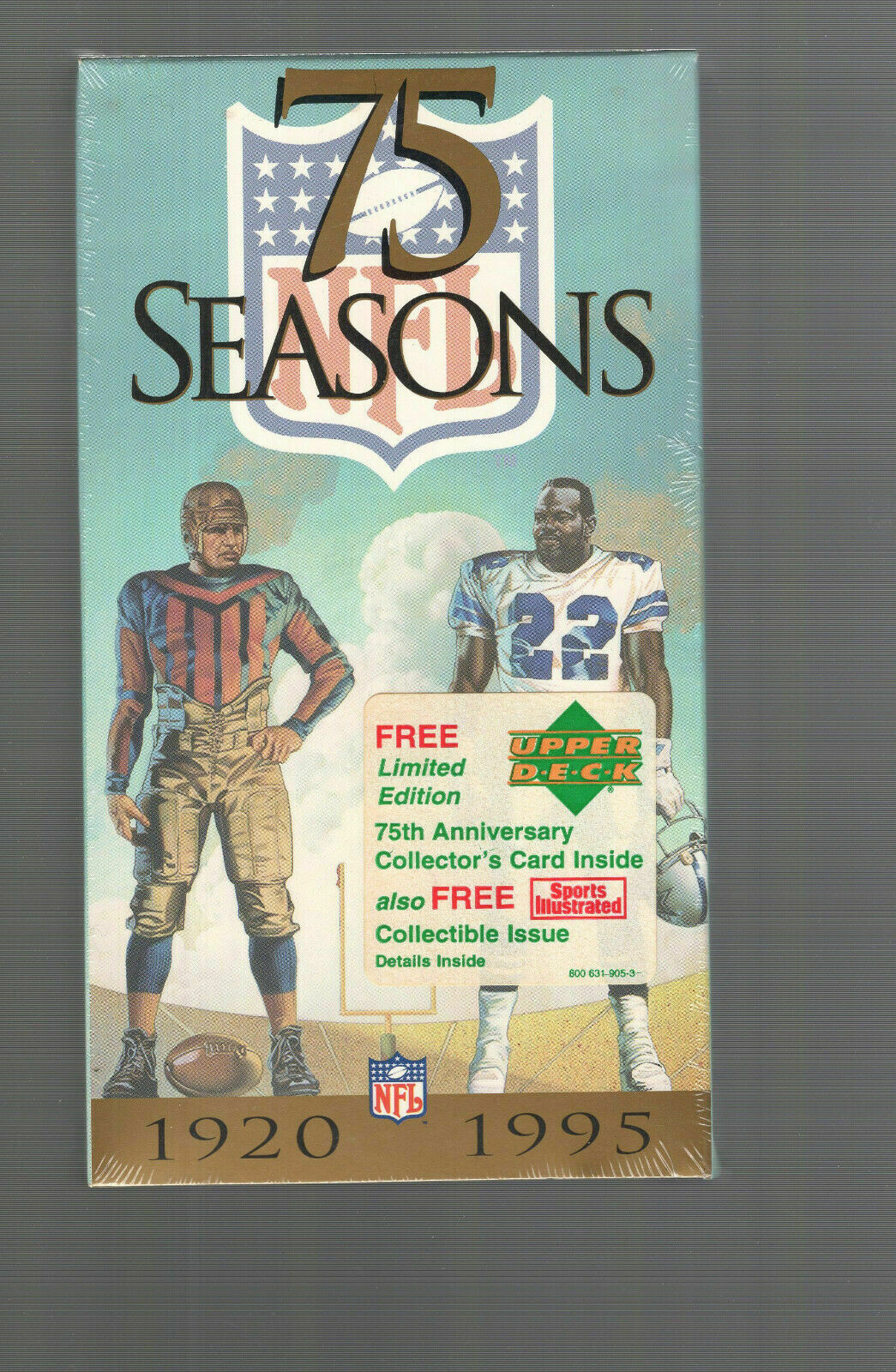 NFL 75 SEASONS VHS TAPE 1920-1995 STILL IN ORIGINAL PLASTIC EMMITT ...