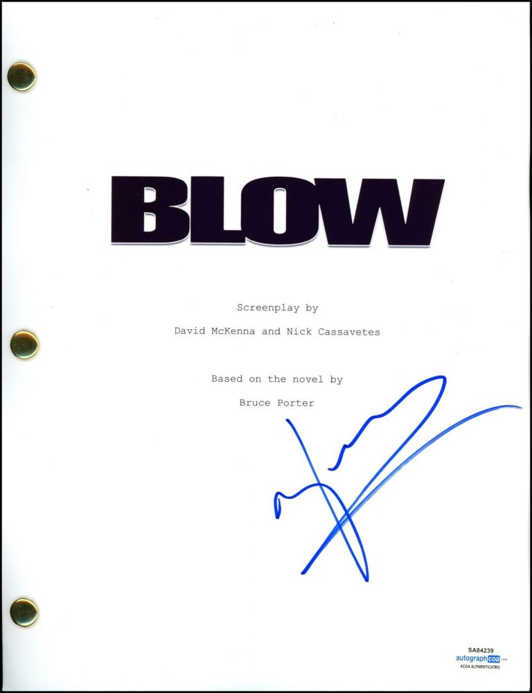 Penelope Cruz "Blow" AUTOGRAPH Signed Full Complete Script Screenplay ...