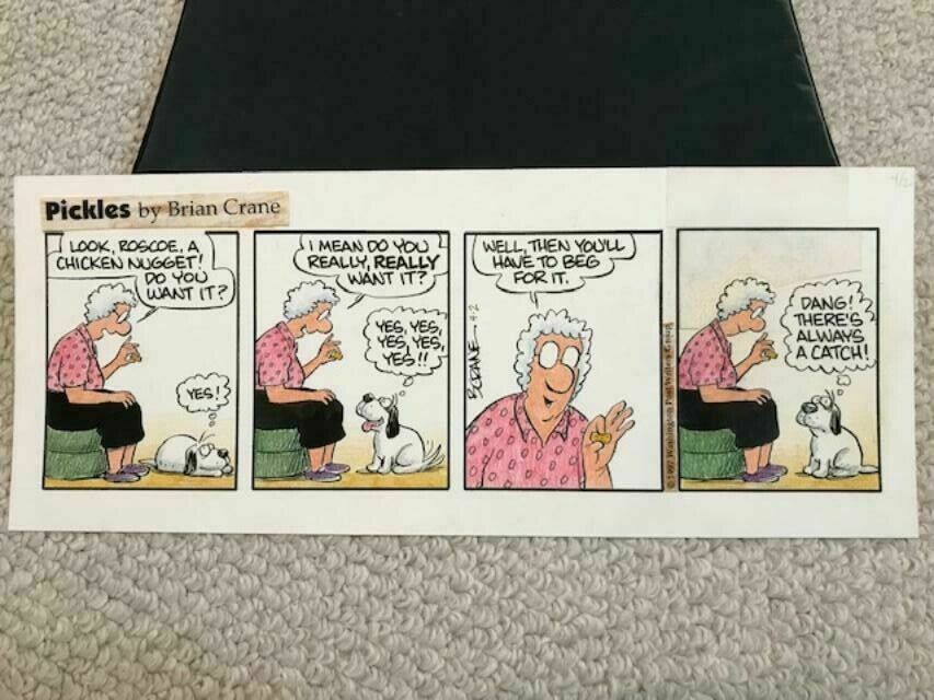 PICKLES ORIGINAL DAILY ARTWORK BRIAN CRANE RARE HAND COLORED ORIGINAL ...