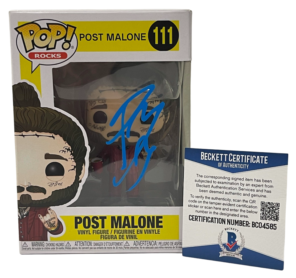 POST MALONE SIGNED ROCKSTAR POP FUNKO FIGURE AUTHENTIC AUTOGRAPH ...
