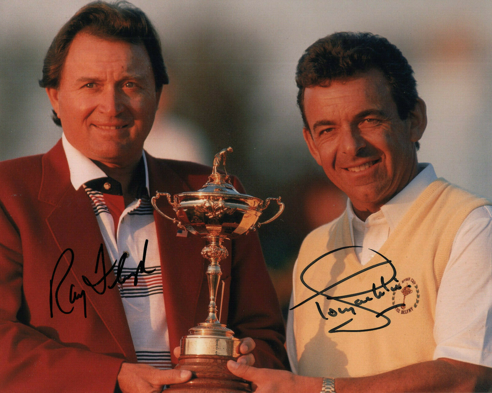 RAY FLOYD+TONY JACKLIN HAND SIGNED 8x10 PHOTO+COA GOLF LEGENDS BOTH ...