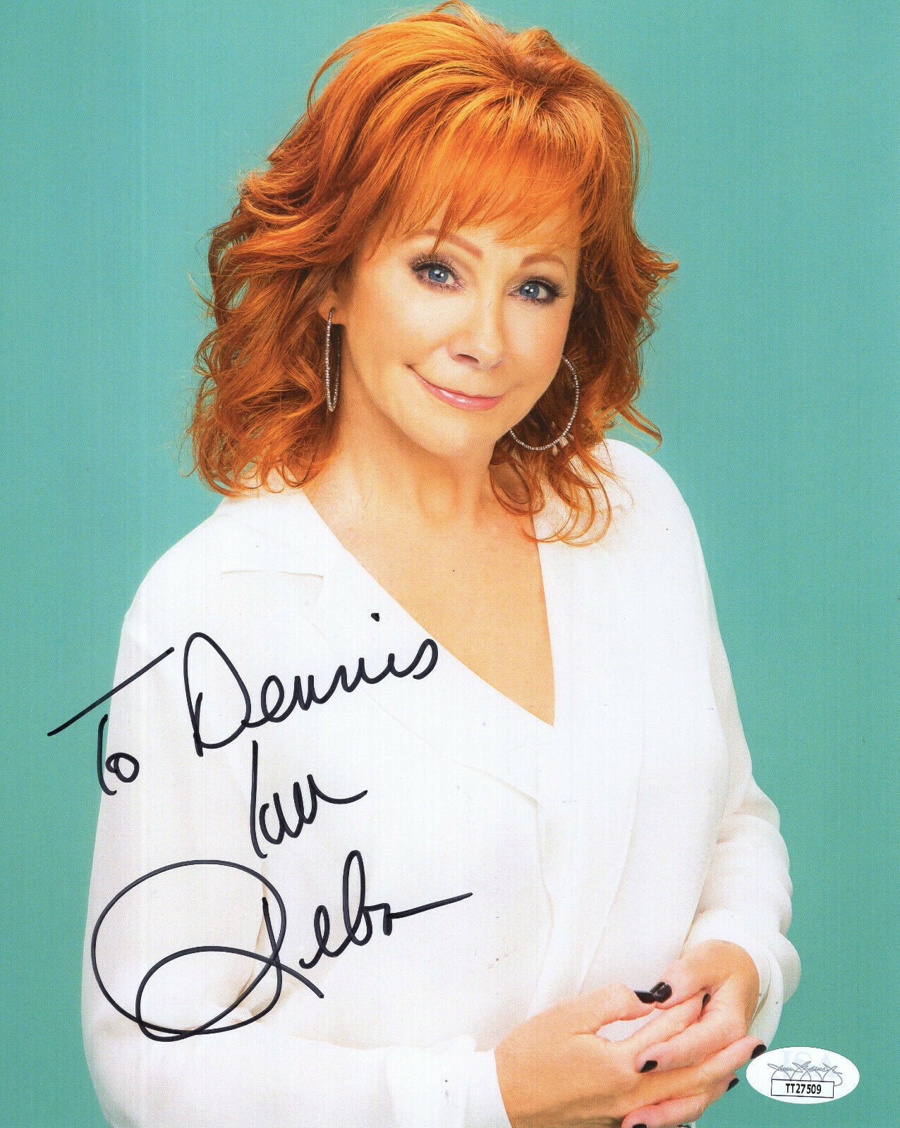 REBA MCENTIRE HAND SIGNED 8x10 PHOTO LEGENDARY SINGER TO DENNIS JSA ... REBA MCENTIRE HAND SIGNED 8x10 PHOTO LEGENDARY SINGER TO DENNIS JSA ...