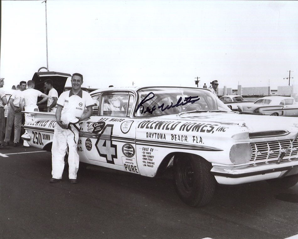 REX WHITE HAND SIGNED 8x10 PHOTO+COA NASCAR LEGEND 2015 HOF | Autographia
