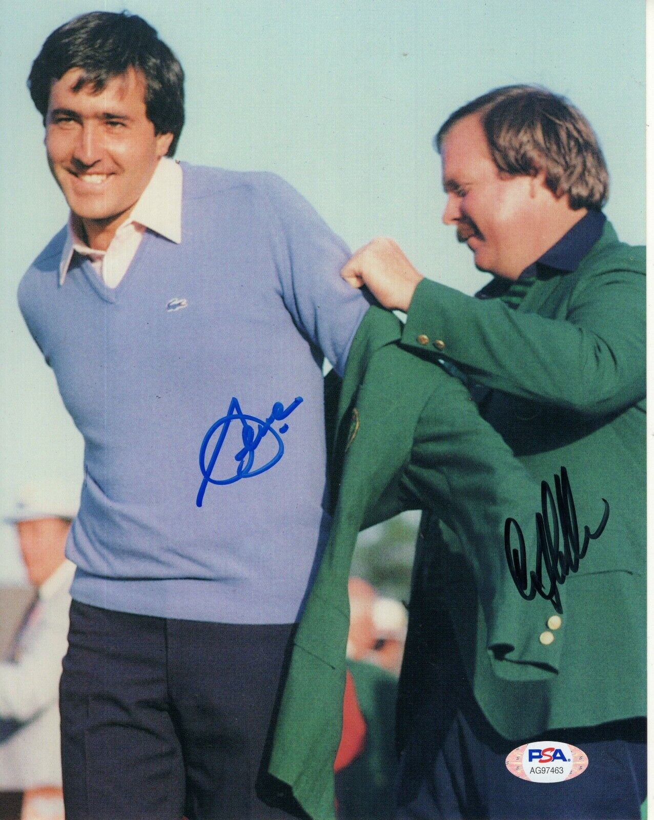 SEVE BALLESTEROS+CRAIG STADLER HAND SIGNED 8x10 PHOTO 1983 MASTERS PSA ...