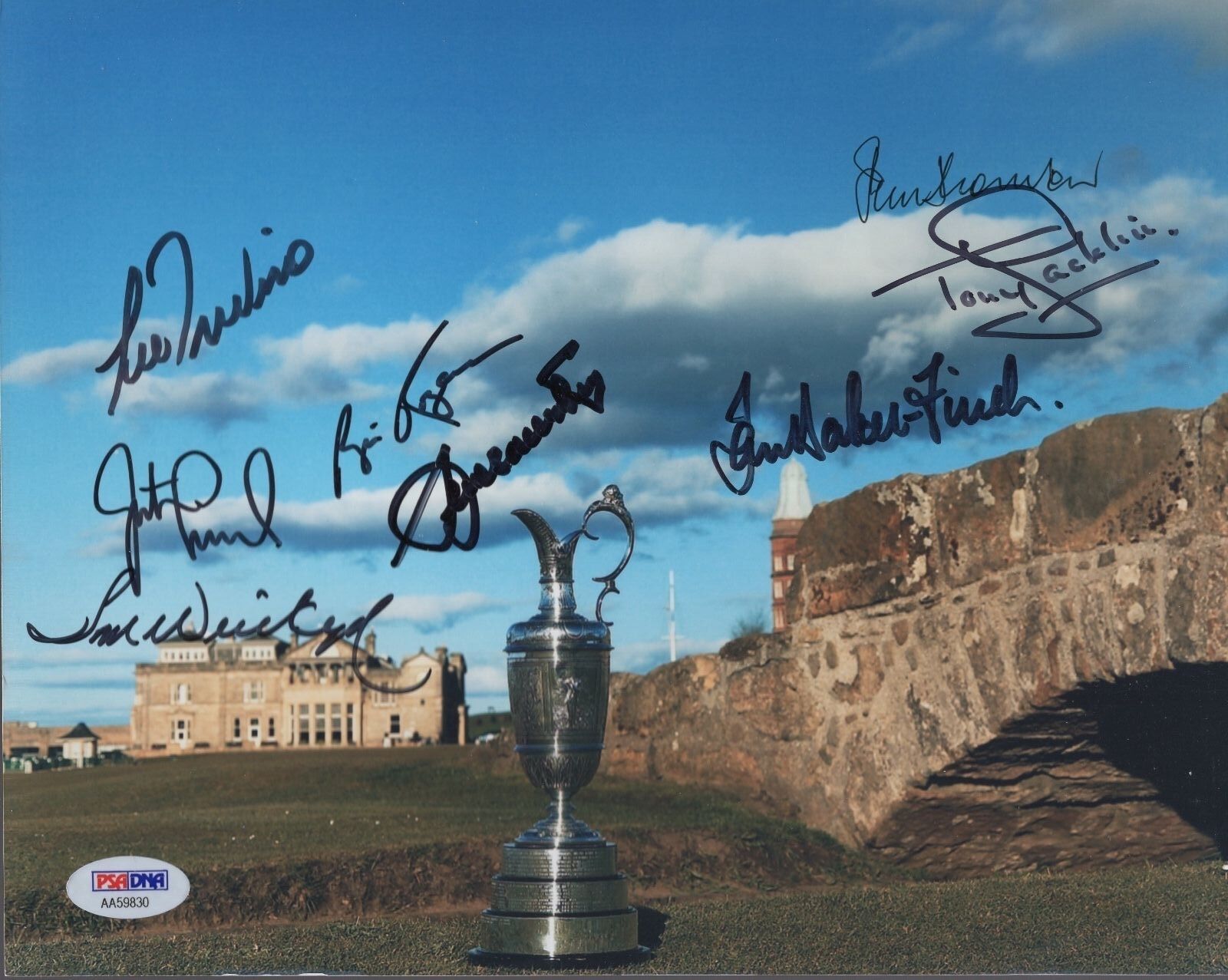 SEVE BALLESTEROS HAND SIGNED 8x10 COLOR PHOTO 8 SIGNATURES FULL PSA ...