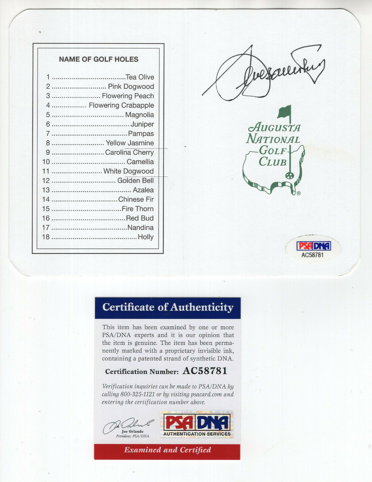 SEVE BALLESTEROS HAND SIGNED MASTERS GOLF SCORE CARD AWESOME+RARE PSA ...