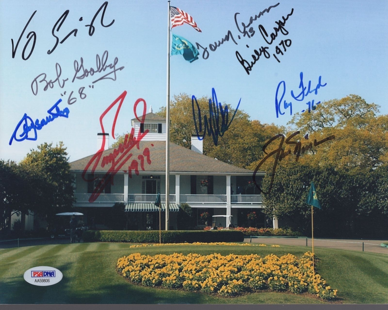 SEVE BALLESTEROS+JACK NICKLAUS HAND SIGNED 8x10 PHOTO 9 SIGNED PSA ...