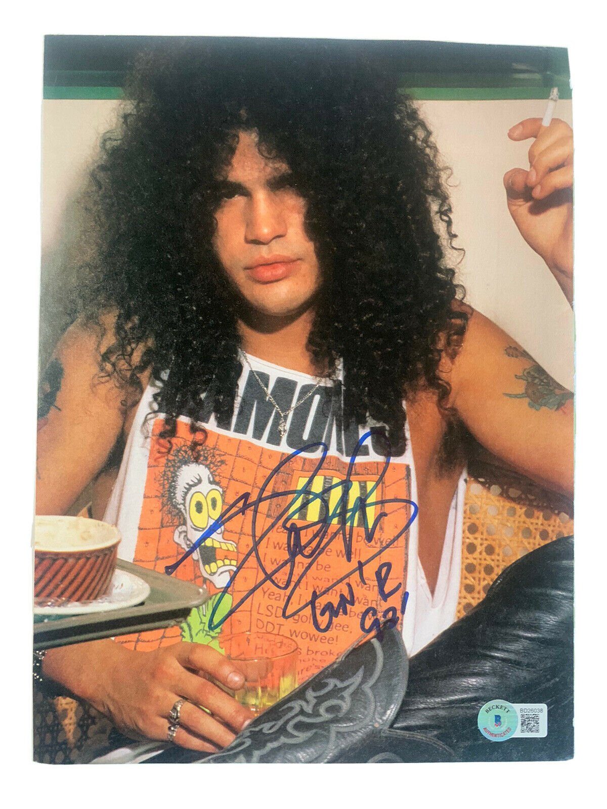 Slash Guns & Roses Signed Autographed 8x11 Mag Page Photo BAS Certified ...