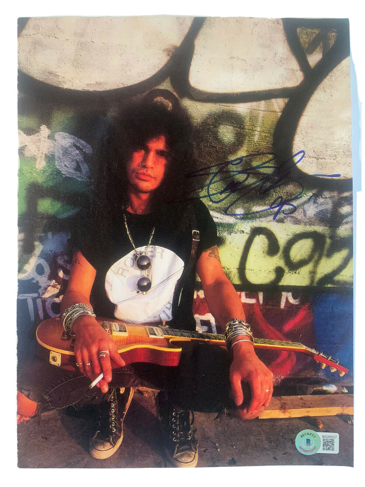 Slash Guns & Roses Signed Autographed 8x11 Mag Page Photo BAS Certified ...