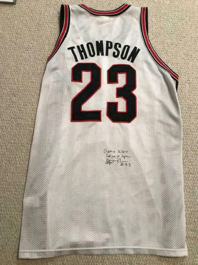 STEPHEN THOMPSON GAME WORN SIGNED BASKETBALL JERSEY FROM JAPAN SYRACUSE ...