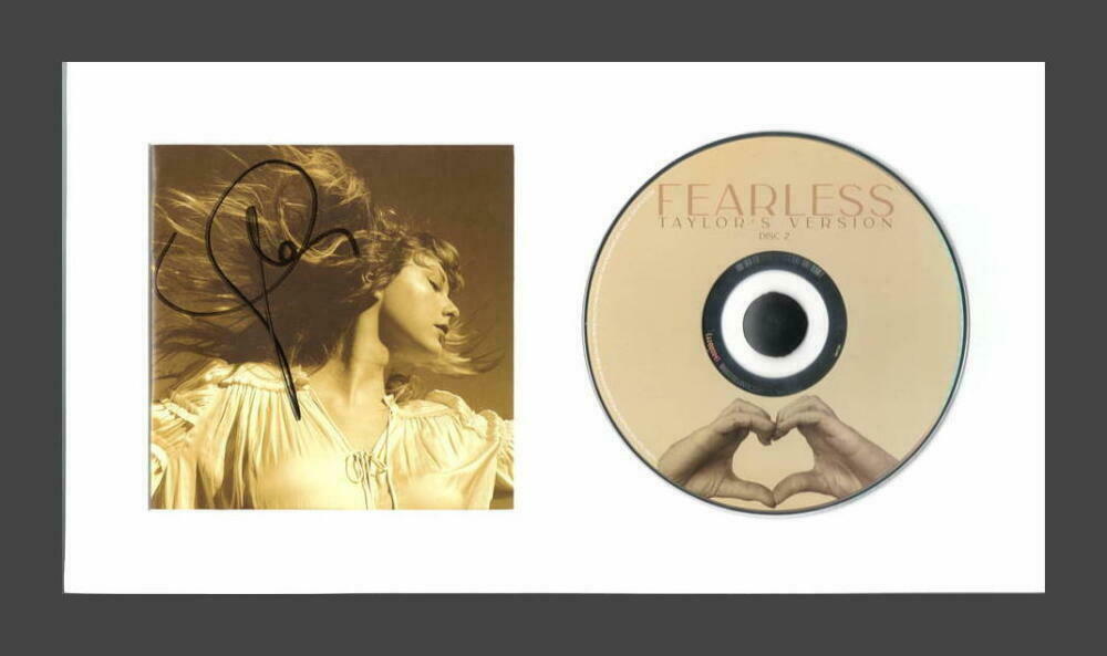 TAYLOR SWIFT SIGNED AUTOGRAPH FEARLESS B FRAMED CD DISPLAY - READY TO ...