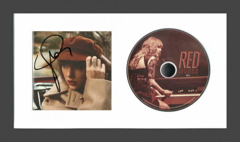 TAYLOR SWIFT SIGNED AUTOGRAPH RED (TAYLOR'S VERSION) FRAMED CD DISPLAY ...