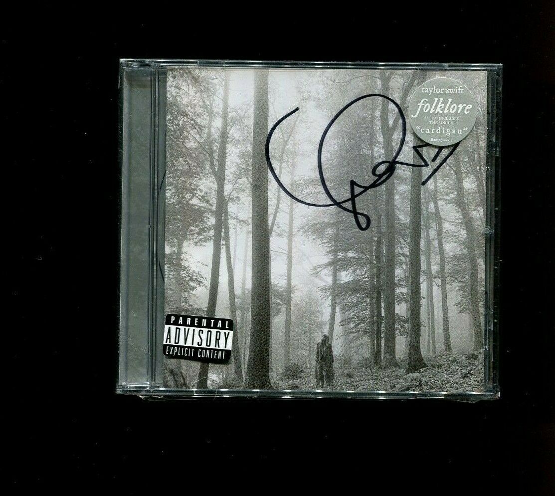 TAYLOR SWIFT signed autographed "FOLKLORE" CD FROM RECORD LABEL SEALED ...