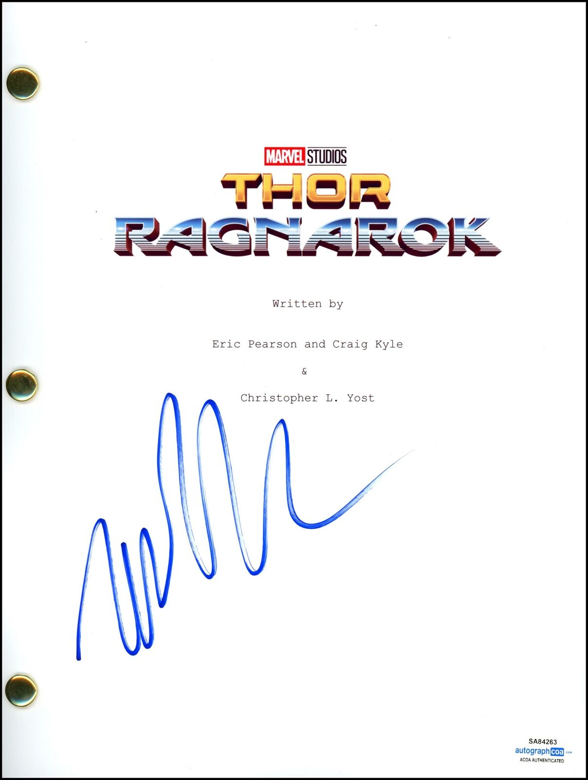 Tessa Thompson "Thor: Ragnarok" AUTOGRAPH Signed Complete Script ...