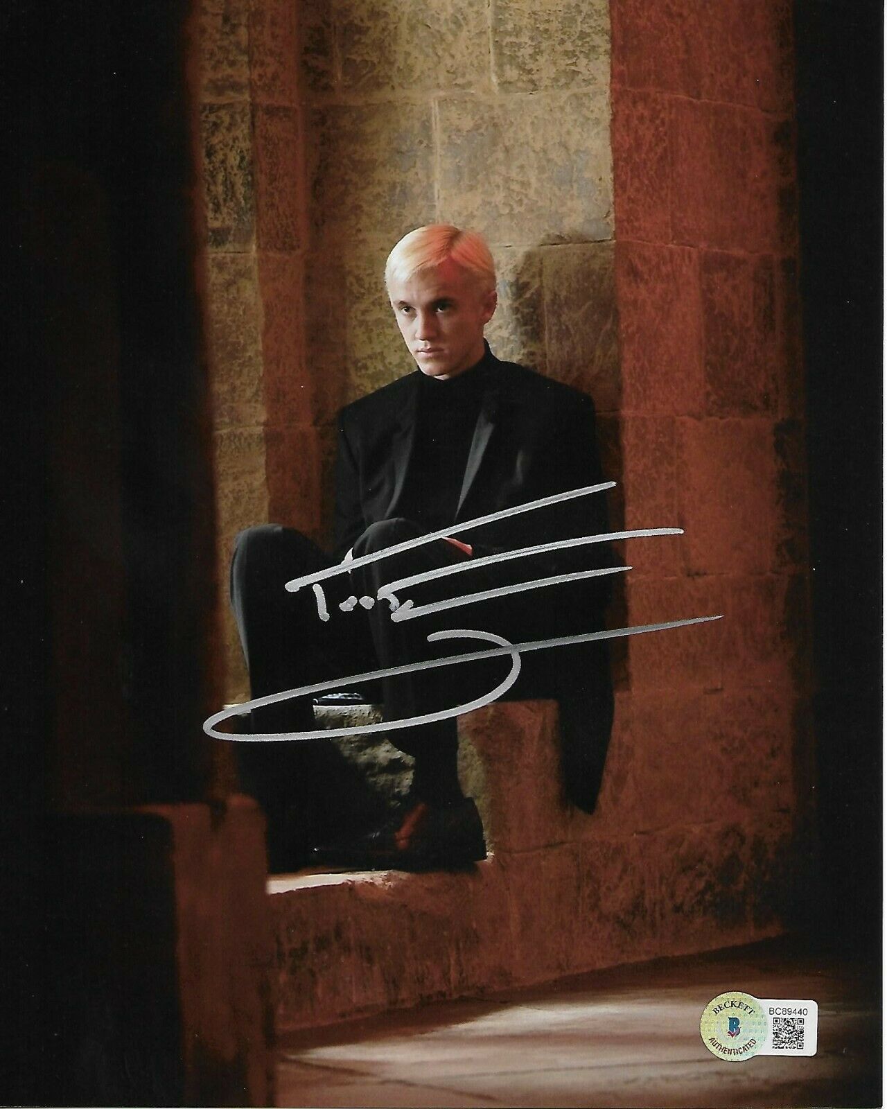 TOM FELTON AUTOGRAPHED HARRY POTTER DRACO MALFOY BAS COA 8X10 PHOTO ...