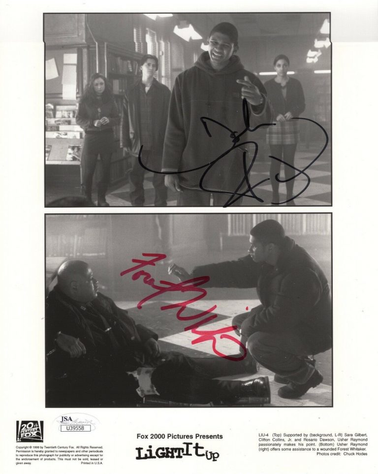 USHER RAYMOND+FOREST WHITAKER HAND SIGNED 8x10 PHOTO SIGNED BY BOTH JSA ...