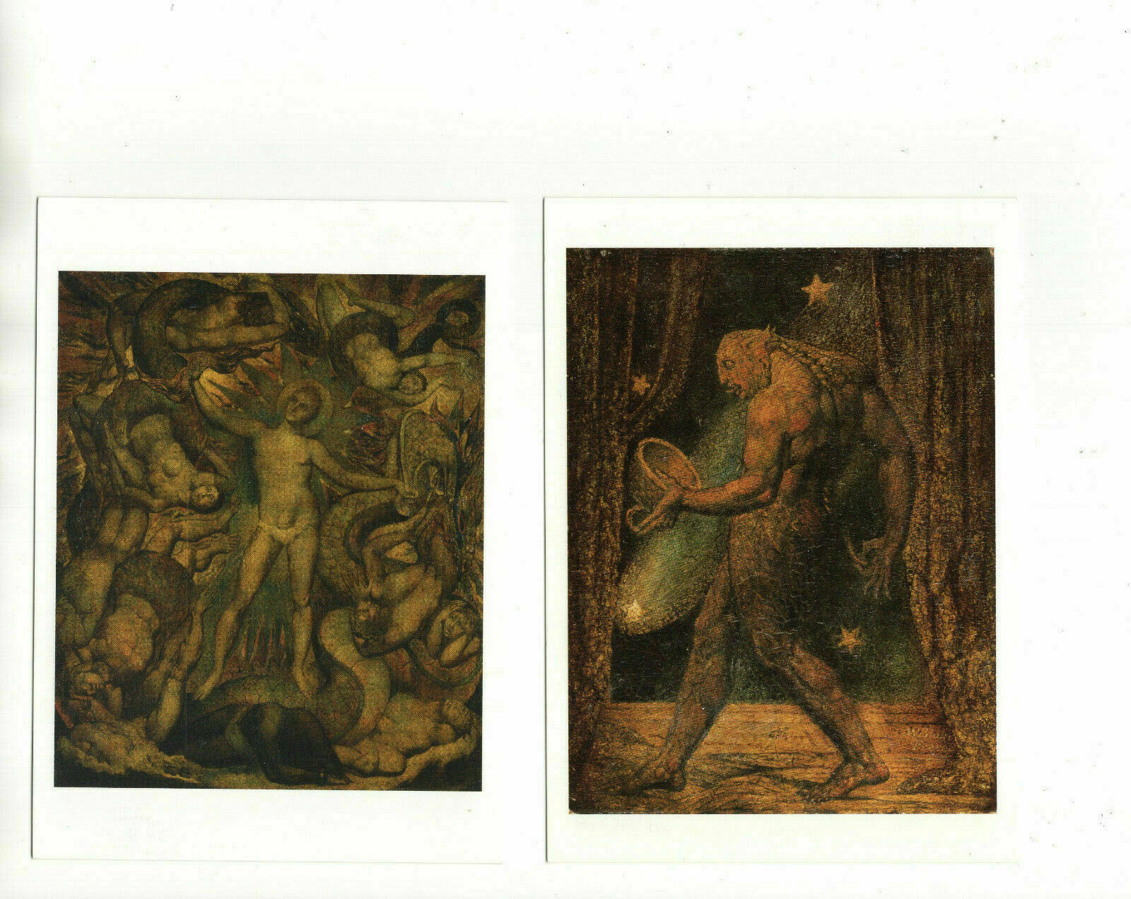 WILLIAM BLAKE LOT OF COLOR 4x6 POSTCARDS FROM TATE MUSEUM IN LONDON ...