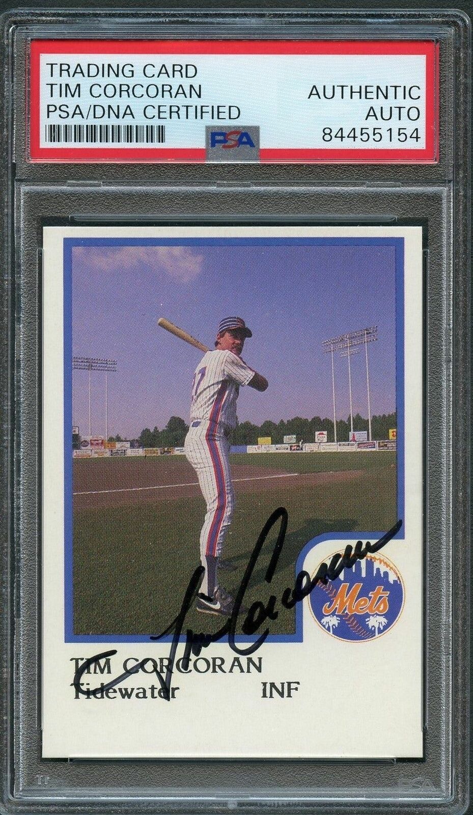 1986 ProCards #5 Tim Corcoran Signed Card PSA Slabbed Auto Mets | Autographia