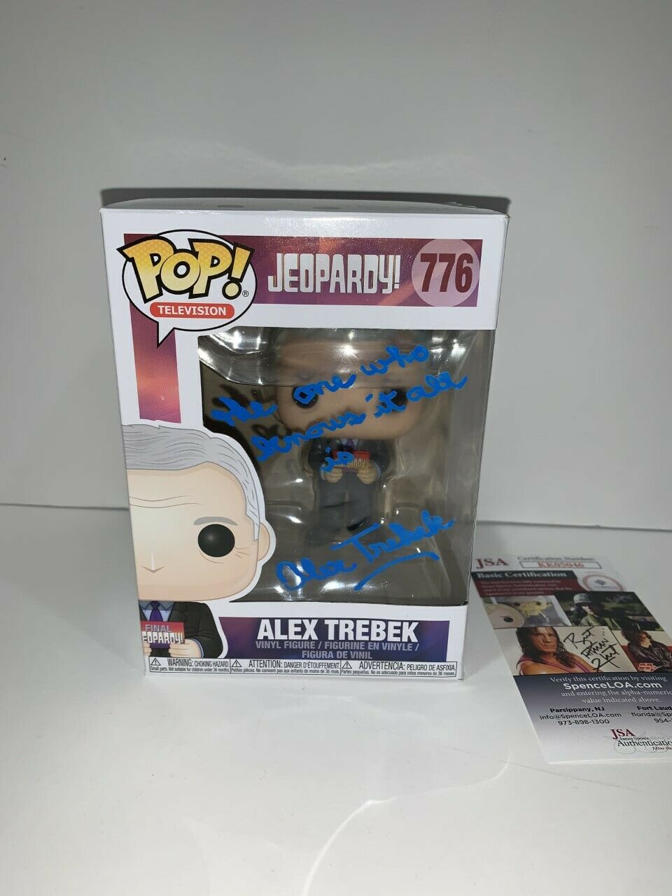 ALEX TREBEK SIGNED JEOPARDY FUNKO POP LEGEND HOST JSA COA | Autographia