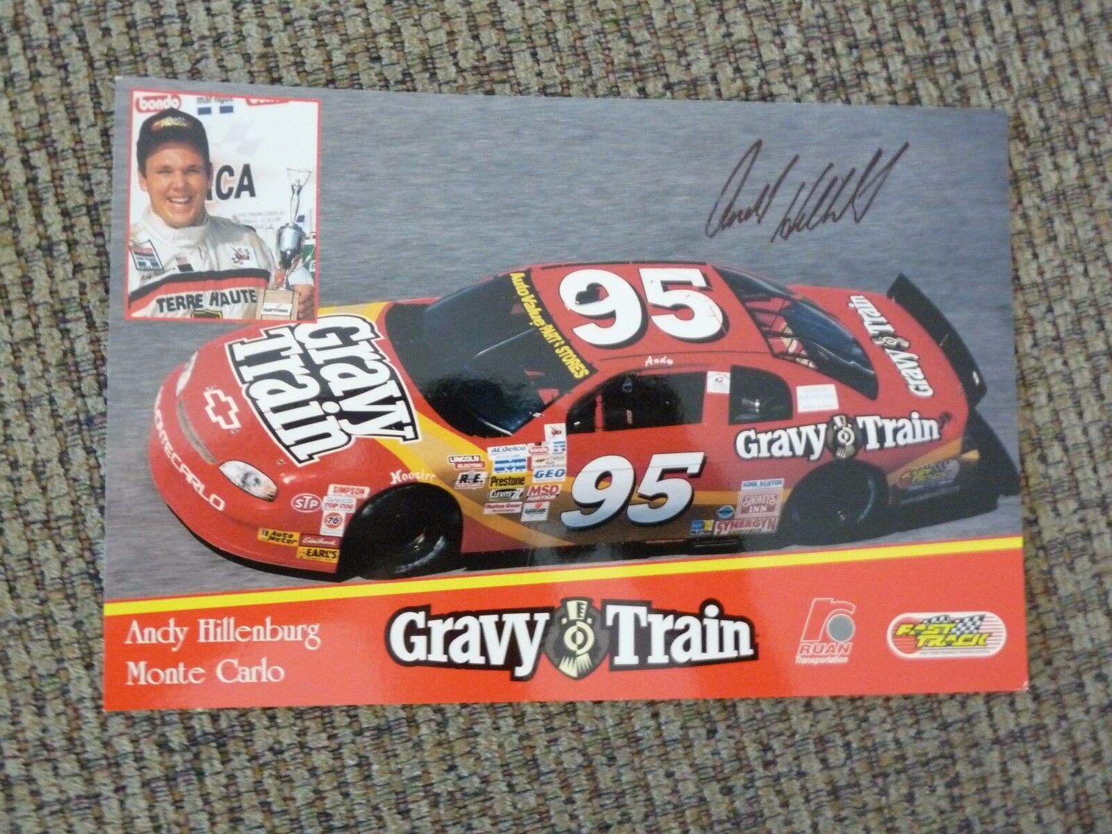 Andy Hillenburg Signed Autographed 6x9 Promo Nascar Car Racing Photo ...