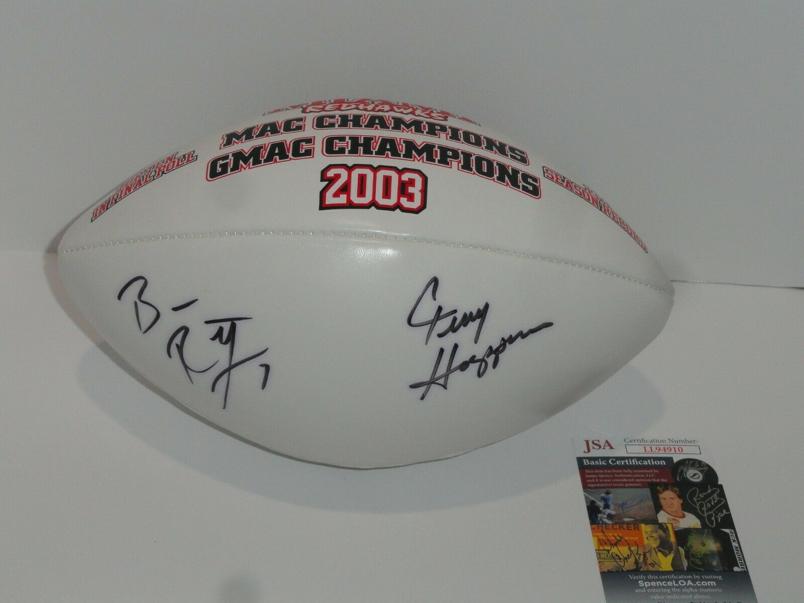 BEN ROETHLISBERGER TERRY HOEPPNER SIGNED MIAMI OHIO COMMEMORATIVE ...