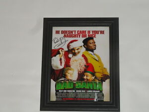 BILLY BOB THORNTON SIGNED FRAMED "BAD SANTA" 8.5X11 MOVIE POSTER PROOF ...