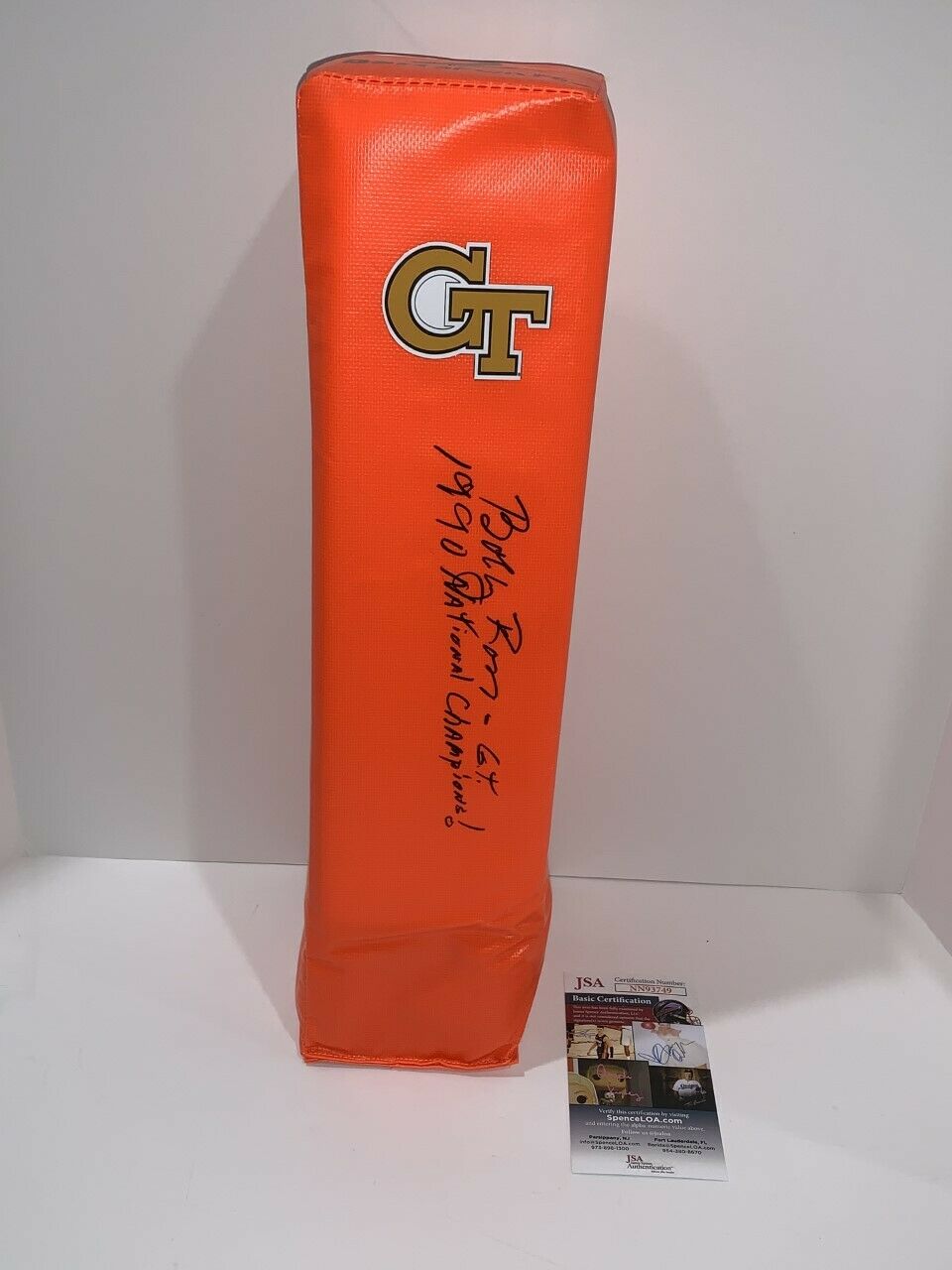 BOBBY ROSS SIGNED TOUCHDOWN PYLON GEORGIA TECH YELLOW JACKETS FOOTBALL ...