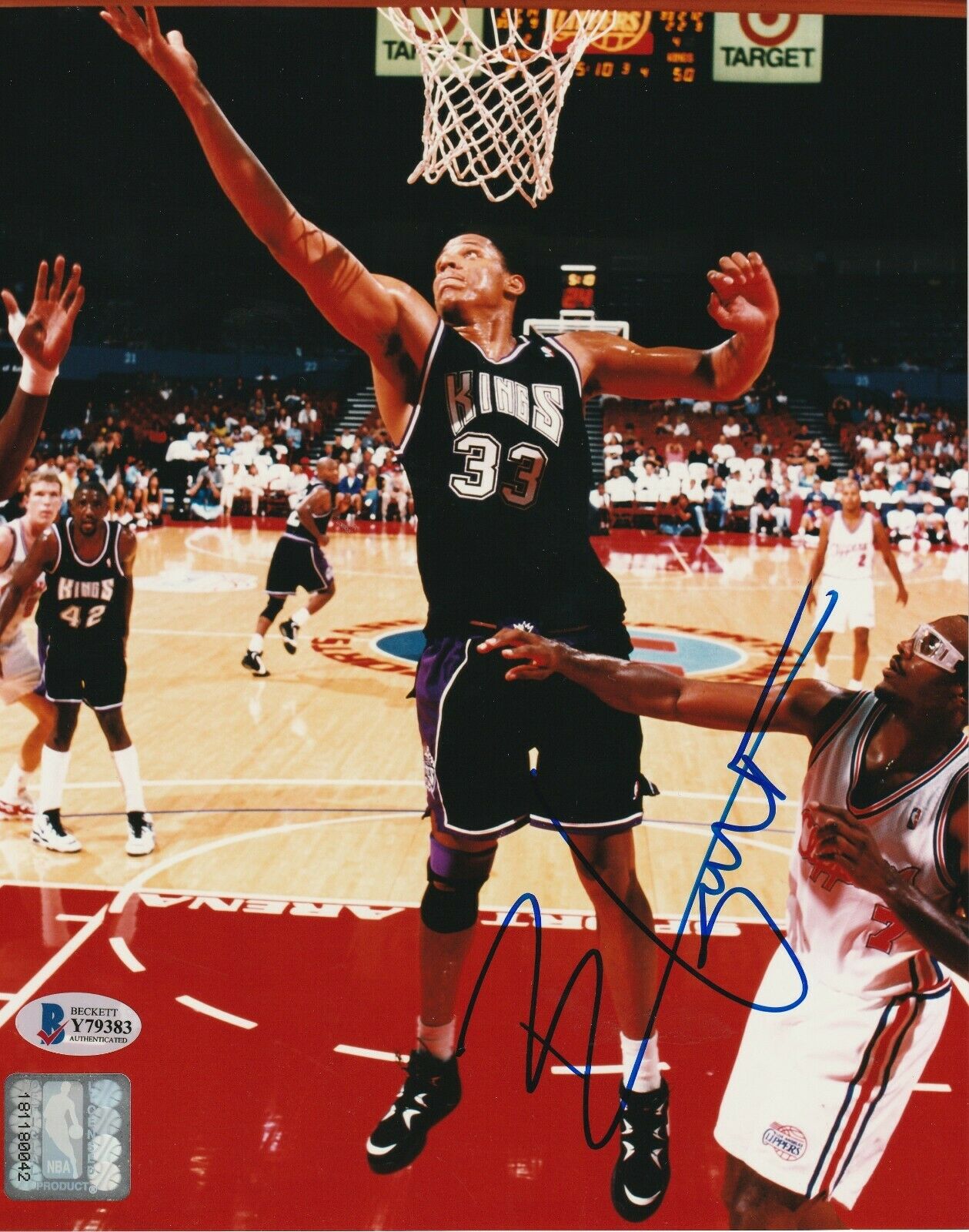 BRIAN GRANT Signed Sacramento KINGS 8x10 PHOTO with Beckett COA ...