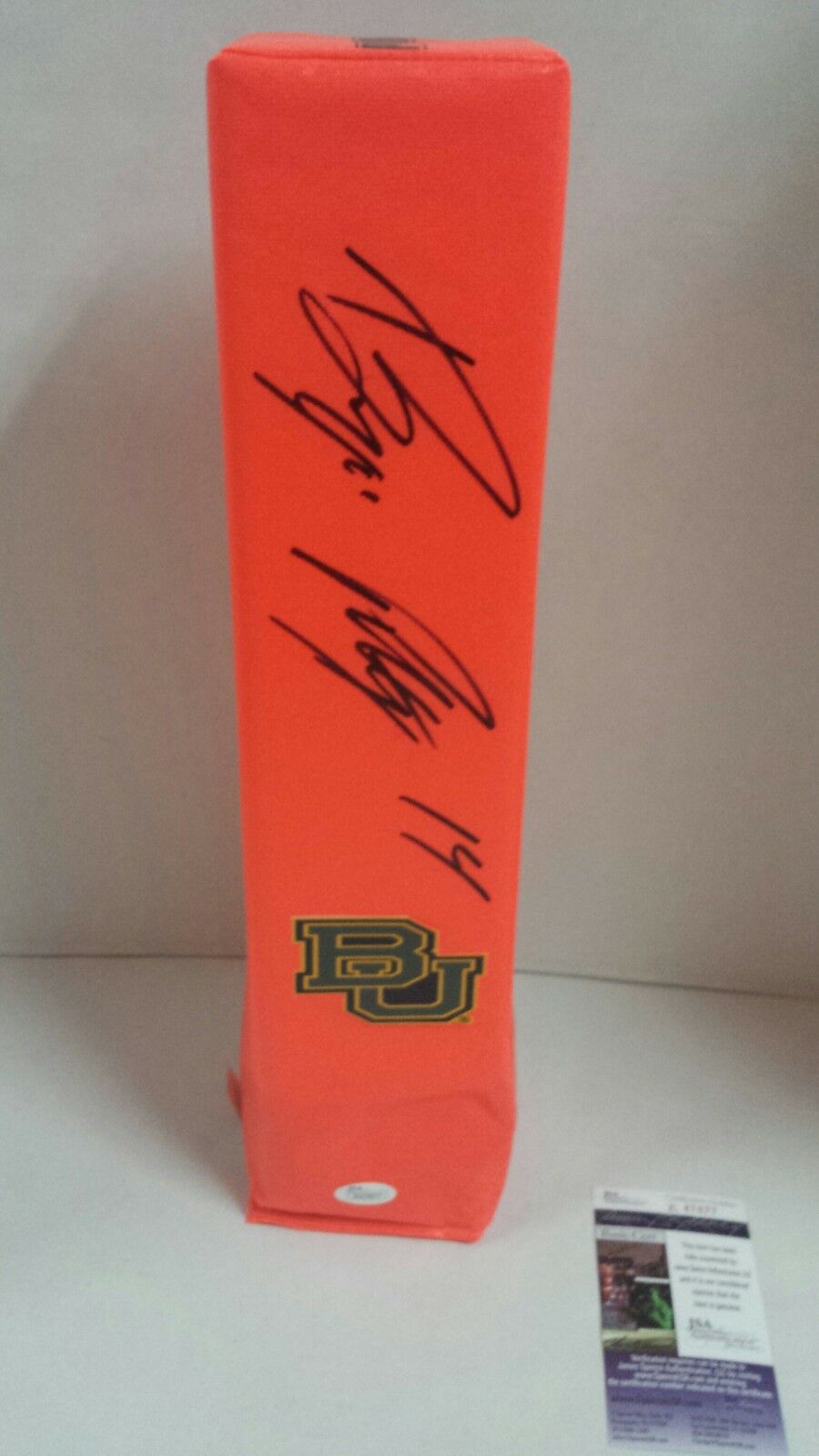 BRYCE PETTY SIGNED TOUCHDOWN PYLON BAYLOR BEARS FOOTBALL JSA COA ...