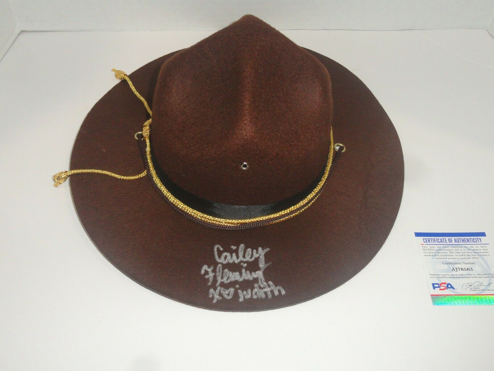 CAILEY FLEMING SIGNED THE WALKING DEAD REPLICA SHERIFF HAT JUDITH ...