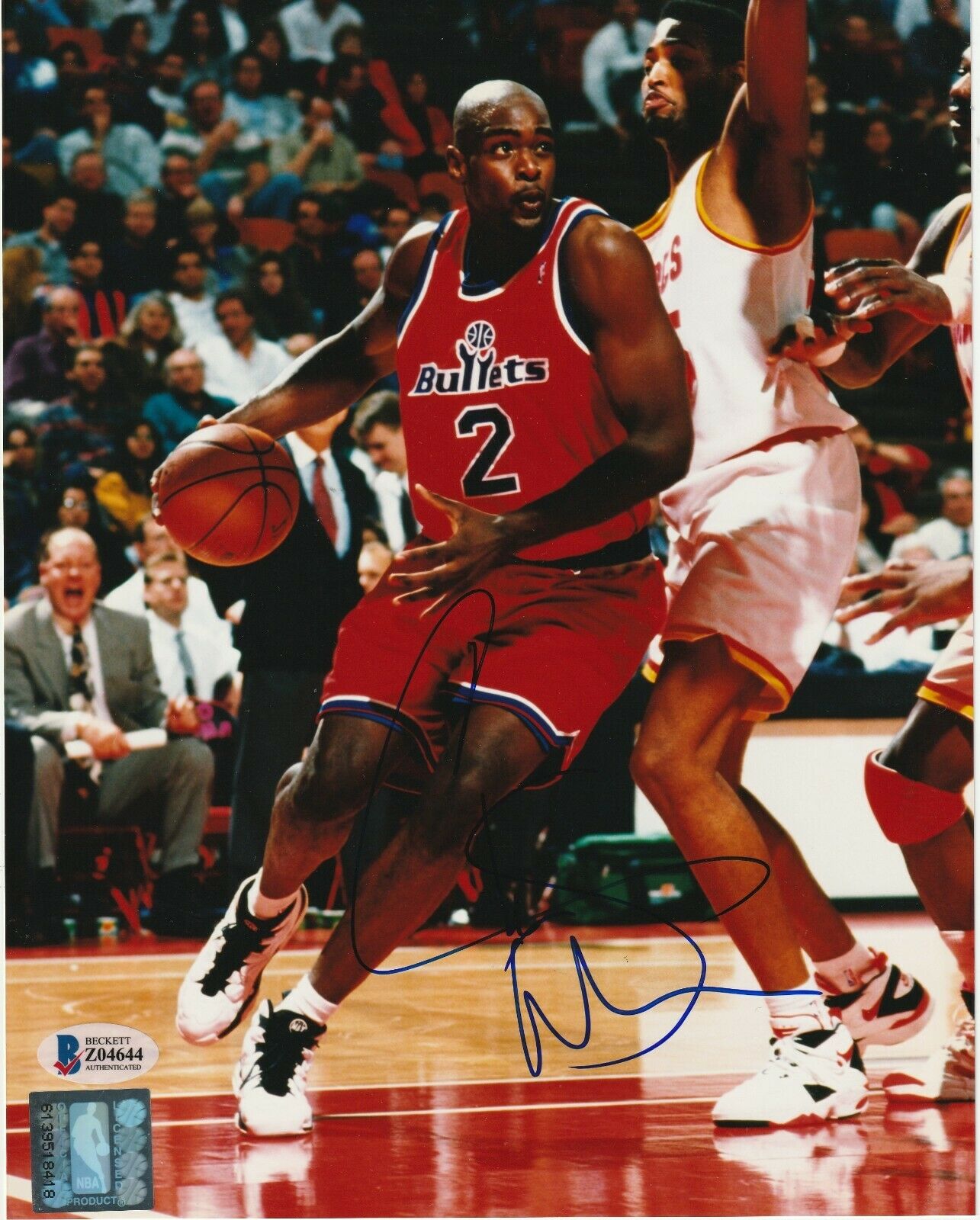 CHRIS WEBBER Signed Washington BULLETS 8x10 PHOTO with Beckett COA ...