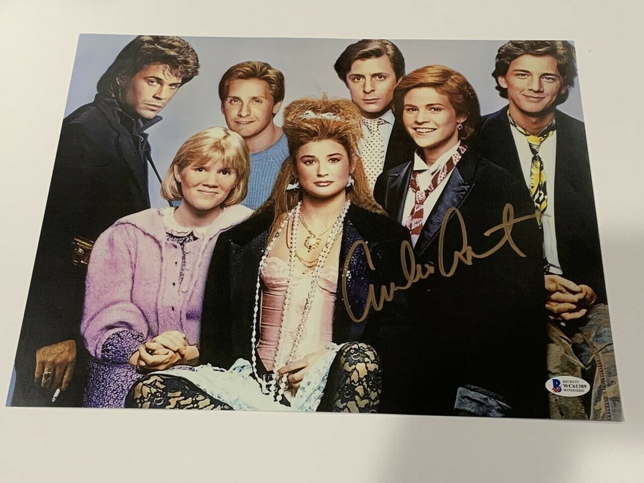 EMILIO ESTEVEZ SIGNED ST. ELMO'S FIRE 11X14 PHOTO AUTOGRAPHED BAS COA ...