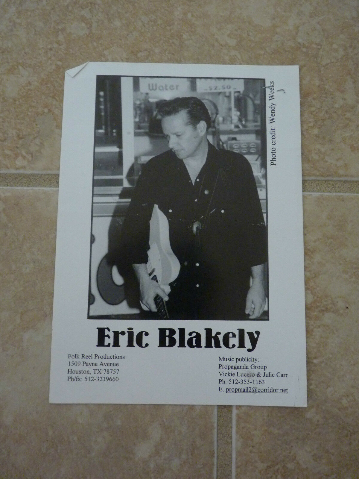 Eric Blakely 5x7 B&W Publicity Photo Promo Picture | Autographia