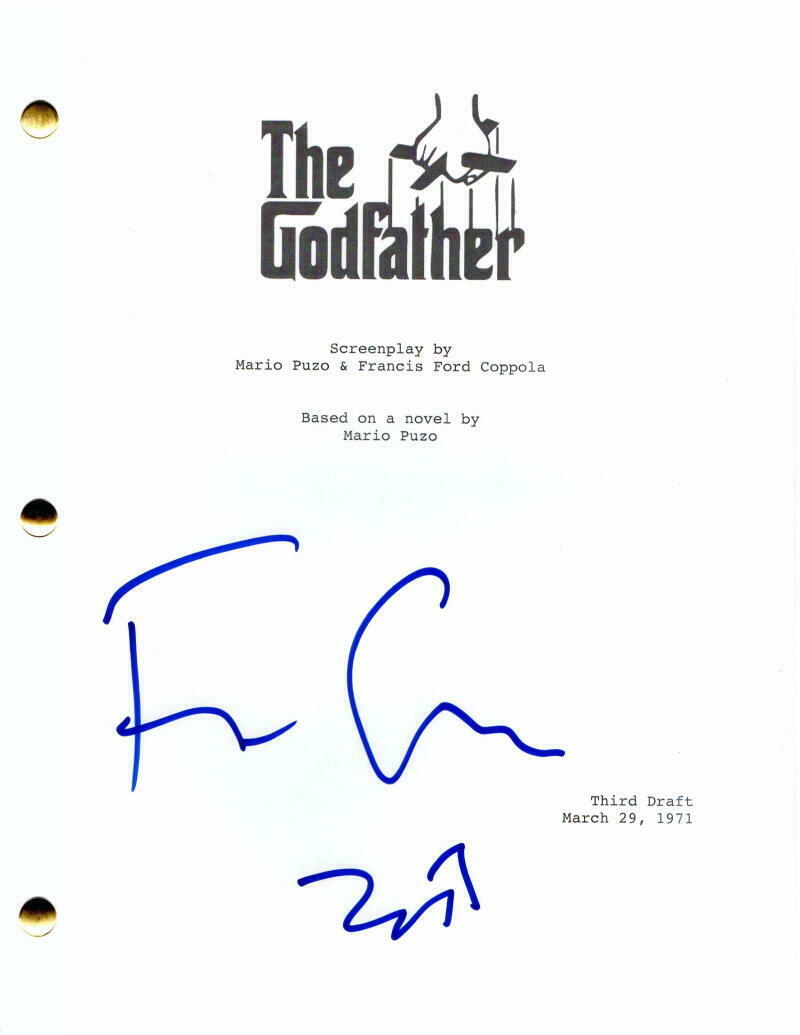 FRANCIS FORD COPPOLA SIGNED AUTOGRAPH THE GODFATHER FULL MOVIE SCRIPT ...