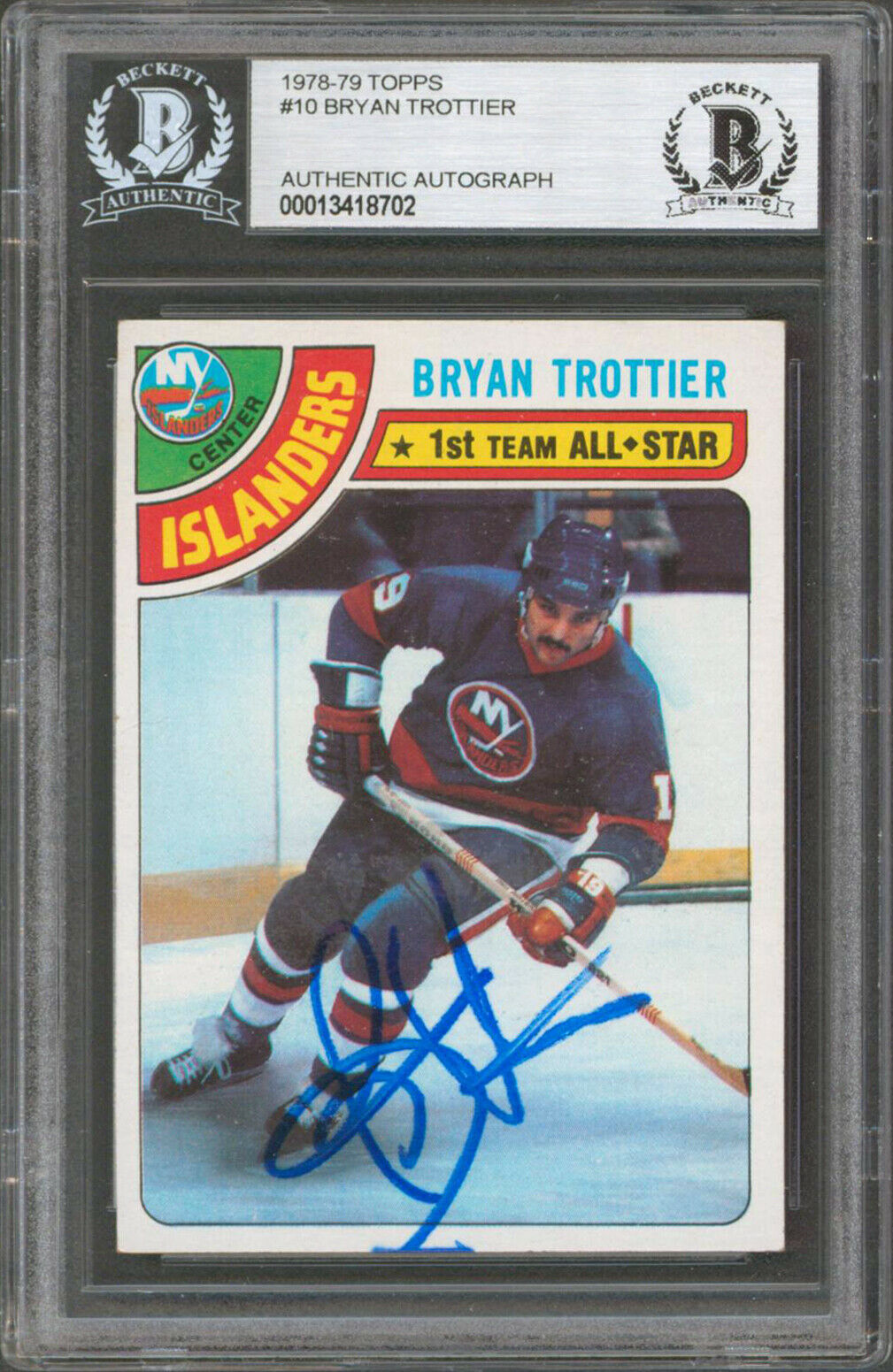 Islanders Bryan Trottier Authentic Signed 1978 Topps #10 Card BAS ...