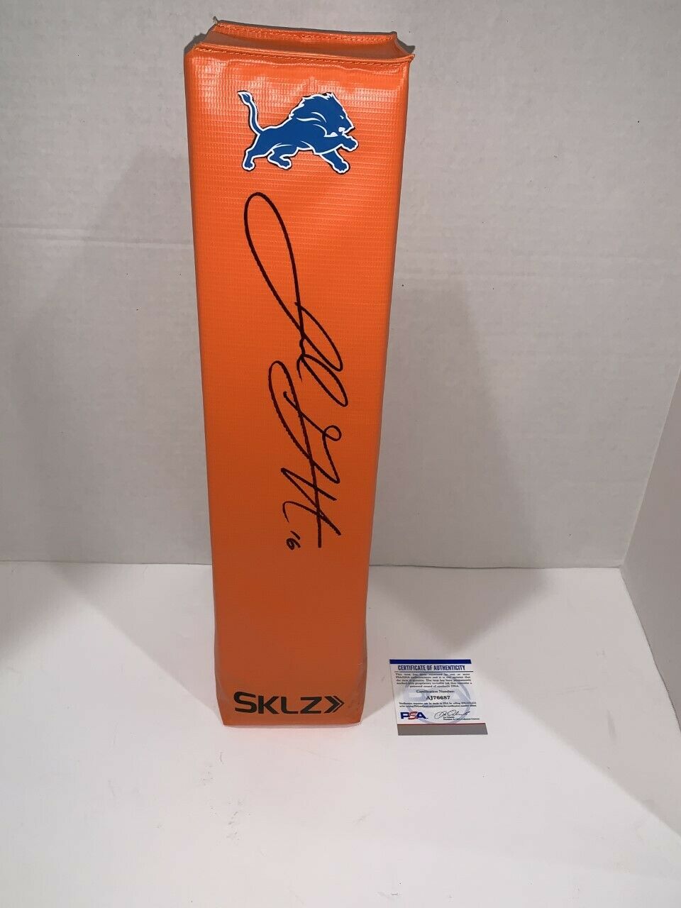 JARED GOFF SIGNED TOUCHDOWN PYLON DETROIT LIONS FOOTBALL PSA COA ...