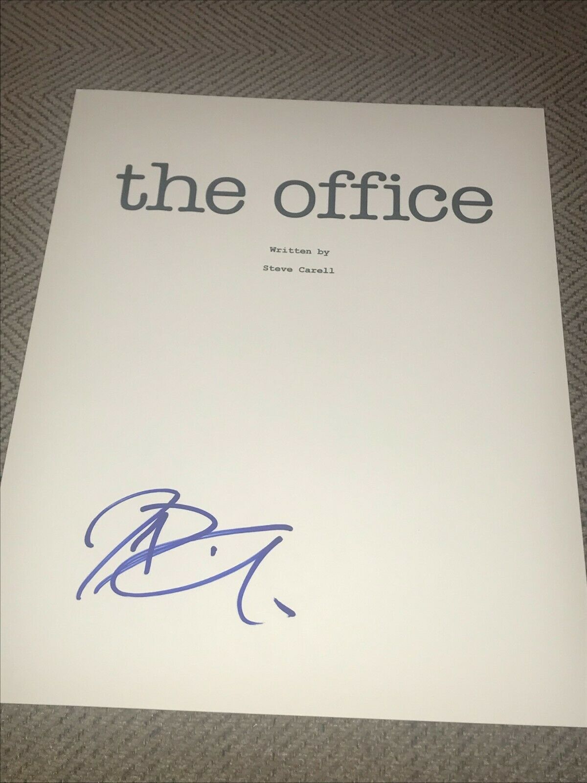 JOHN KRASINSKI SIGNED AUTOGRAPH THE OFFICE SCRIPT IN PERSON CARELL BAS ...