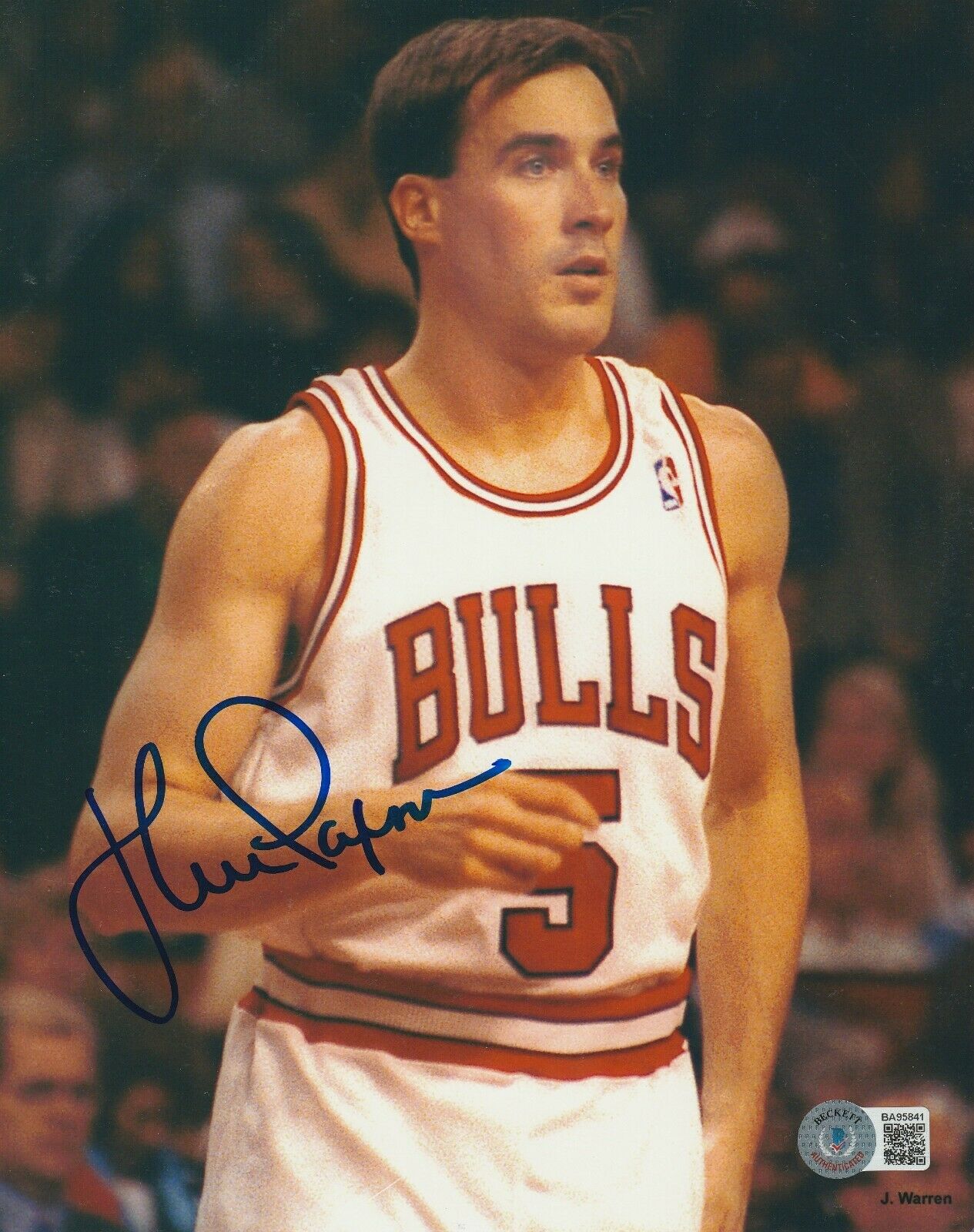 JOHN PAXSON Signed Chicago BULLS 8x10 PHOTO with Beckett COA (BAS ...