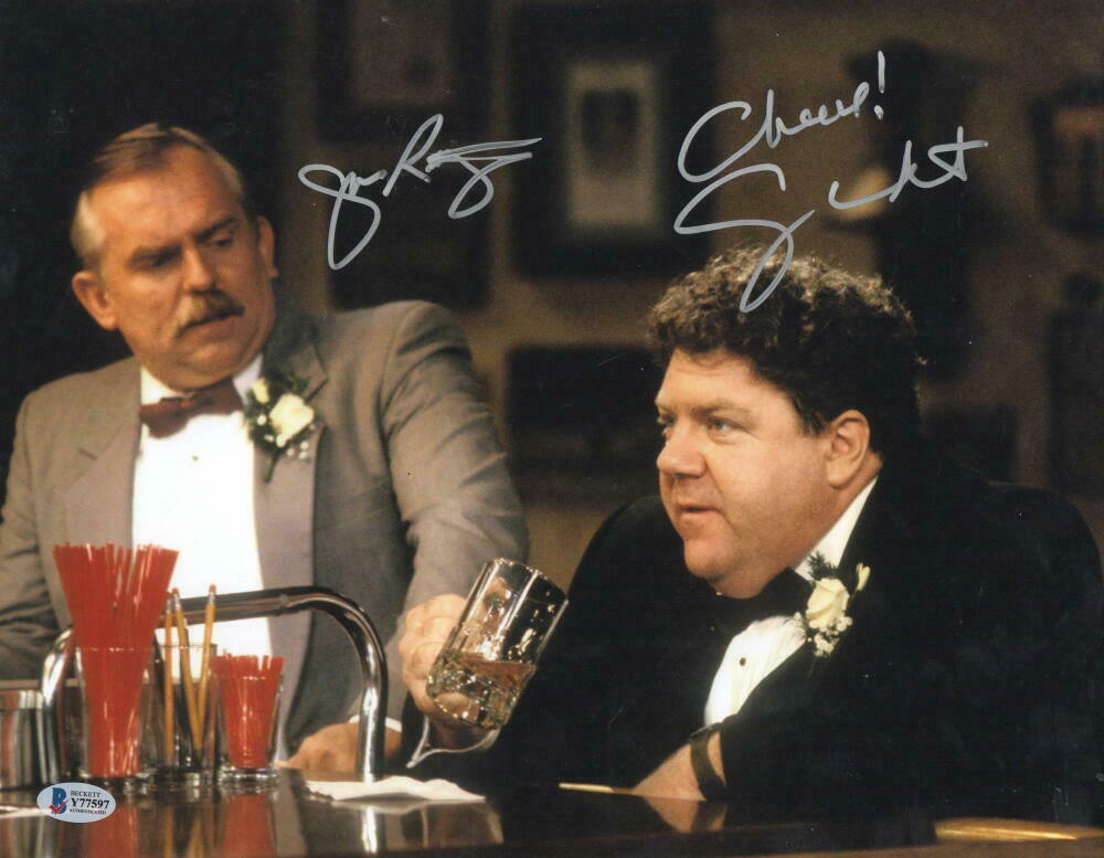 JOHN RATZENBERGER GEORGE WENDT SIGNED CHEERS 11X14 PHOTO AUTOGRAPH ...