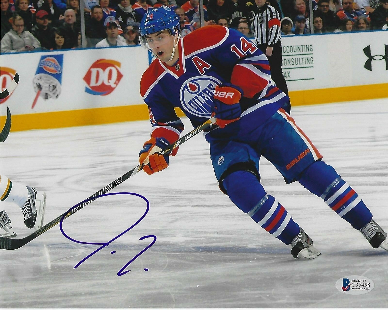 JORDAN EBERLE Signed Edmonton OILERS 8x10 PHOTO with Beckett COA ...