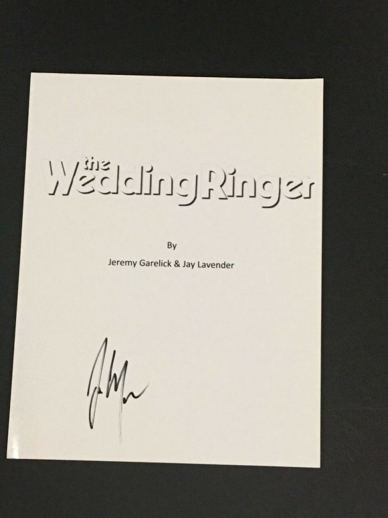JOSH GADD SIGNED "THE WEDDING RINGER" FULL MOVIE SCRIPT FULL SIGNATURE ...
