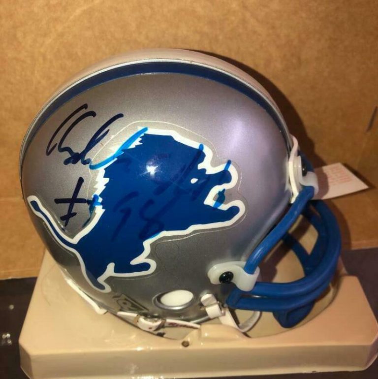 KALIMBA EDWARDS DETROIT LIONS SIGNED AUTOGRAPHED RIDDELL MINI HELMET W ...