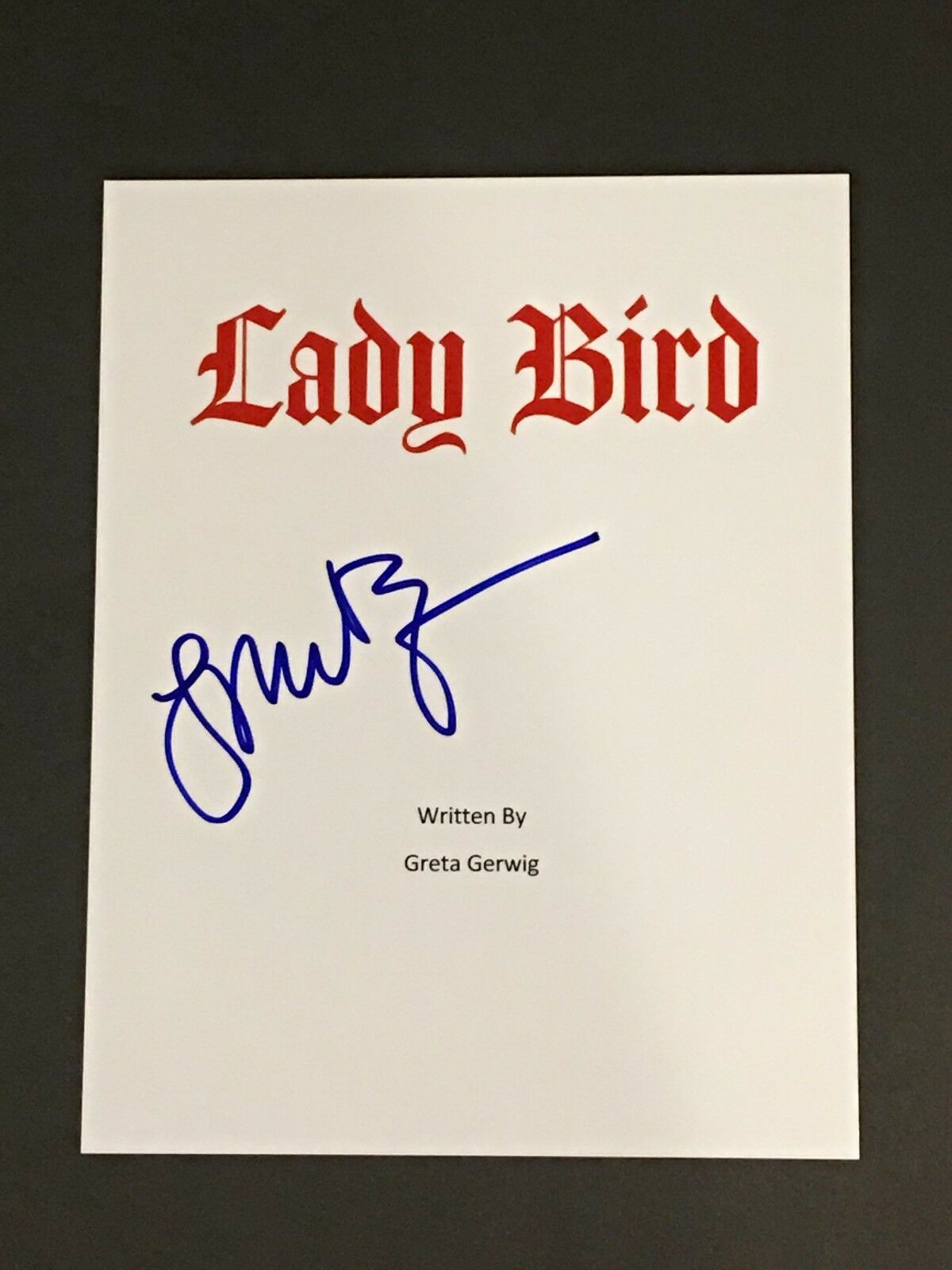 LAURIE METCALF SIGNED LADY BIRD FULL MOVIE SCRIPT AUTOGRAPHED RARE JSA ...