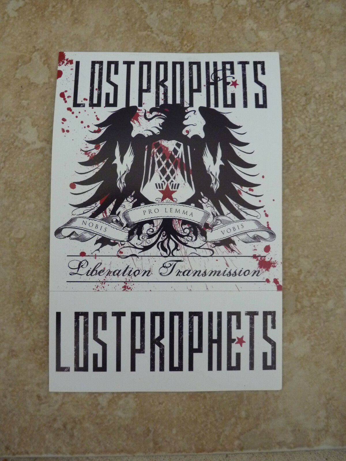 Lost Prophets Liberation Transmission RARE Luggage 4.5" Sticker PROMO ...