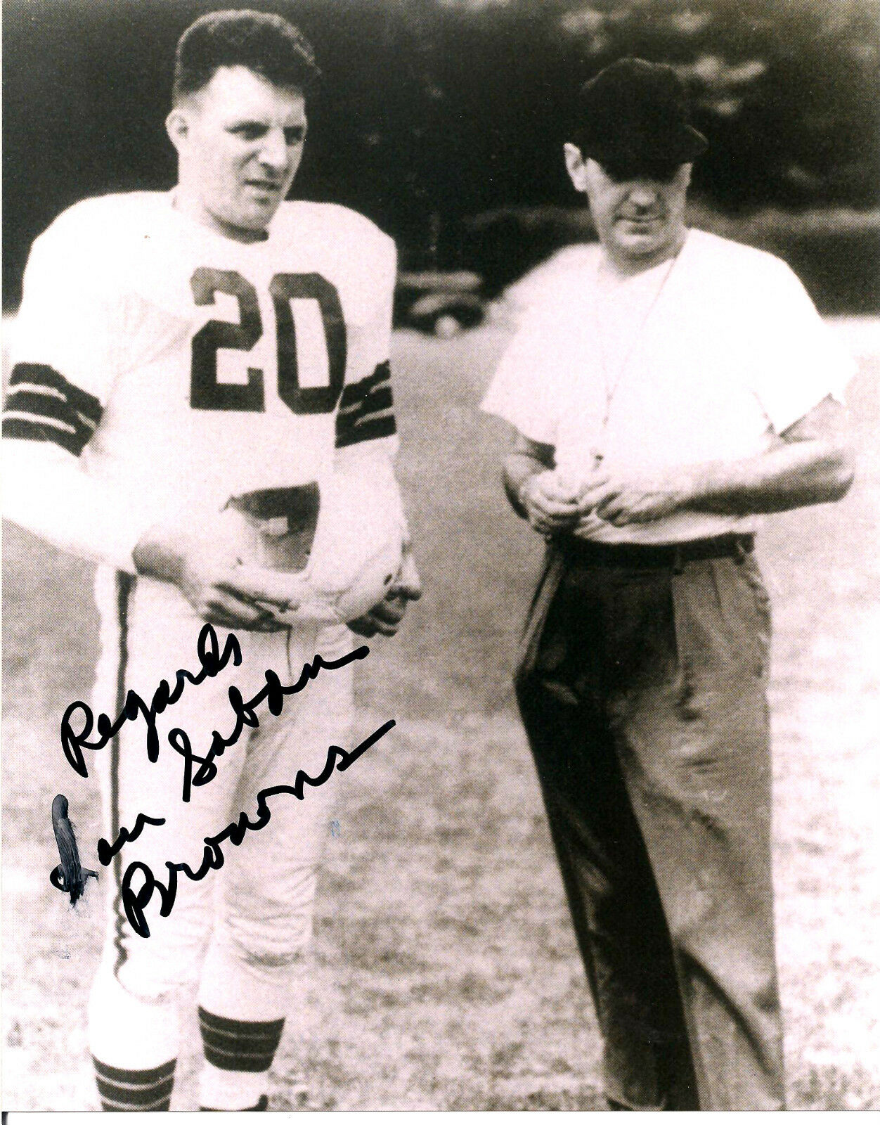 LOU SABAN CLEVELAND BROWNS SIGNED AUTOGRAPHED 8X10 PHOTO W/COA ...